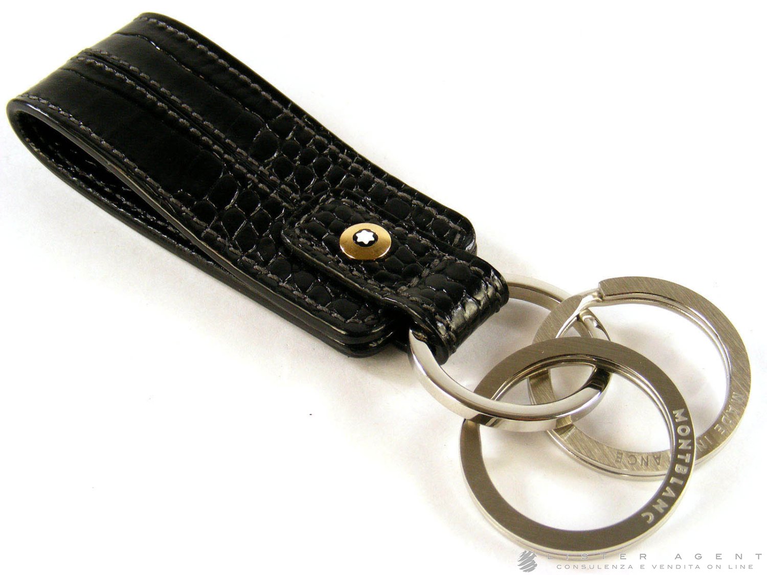 MONTBLANC key-ring La Vie de Boheme in leather of black colour Ref ...
