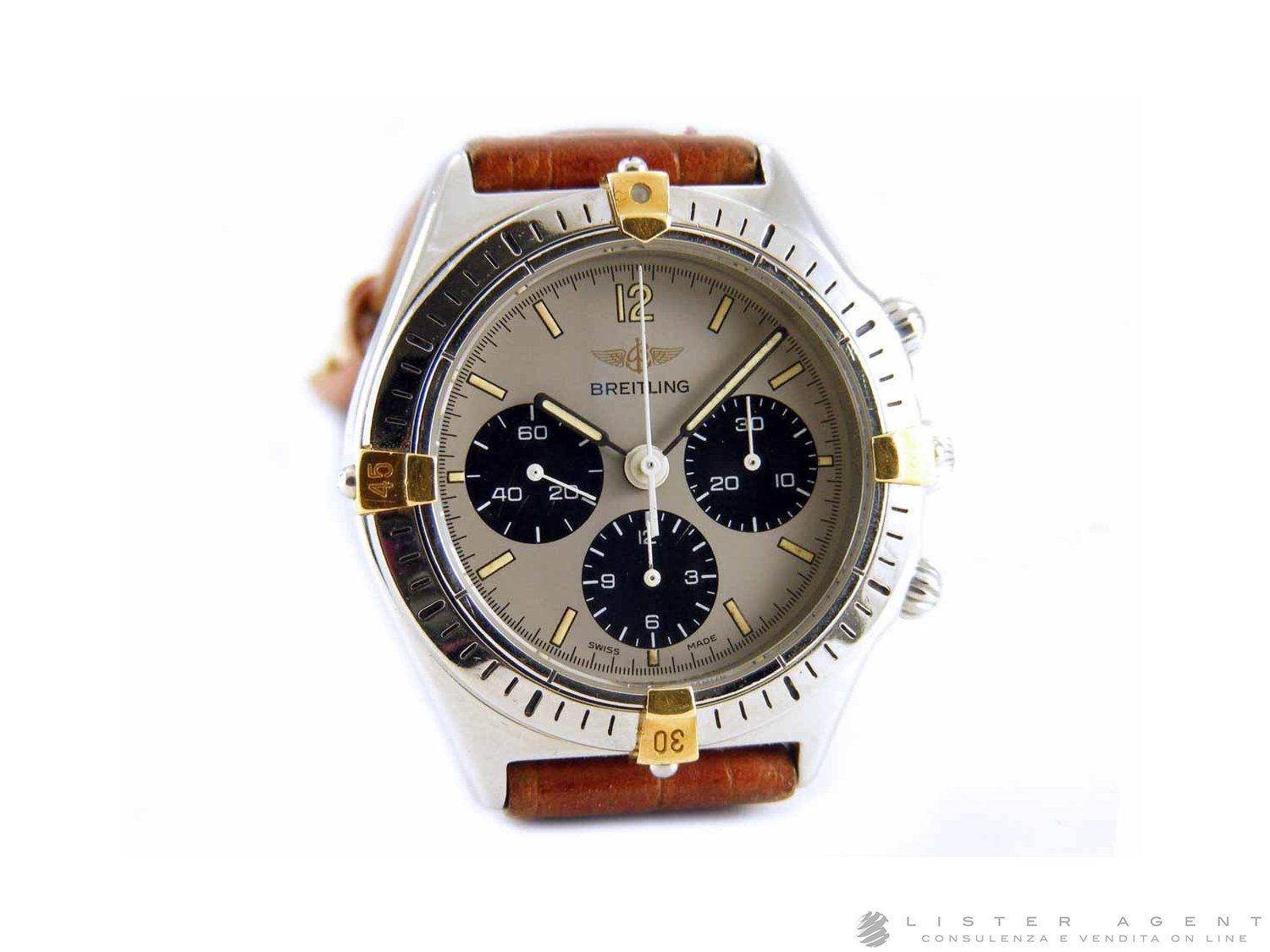 BREITLING Callisto chronograph in steel Grey Ref. B11045. USED ...