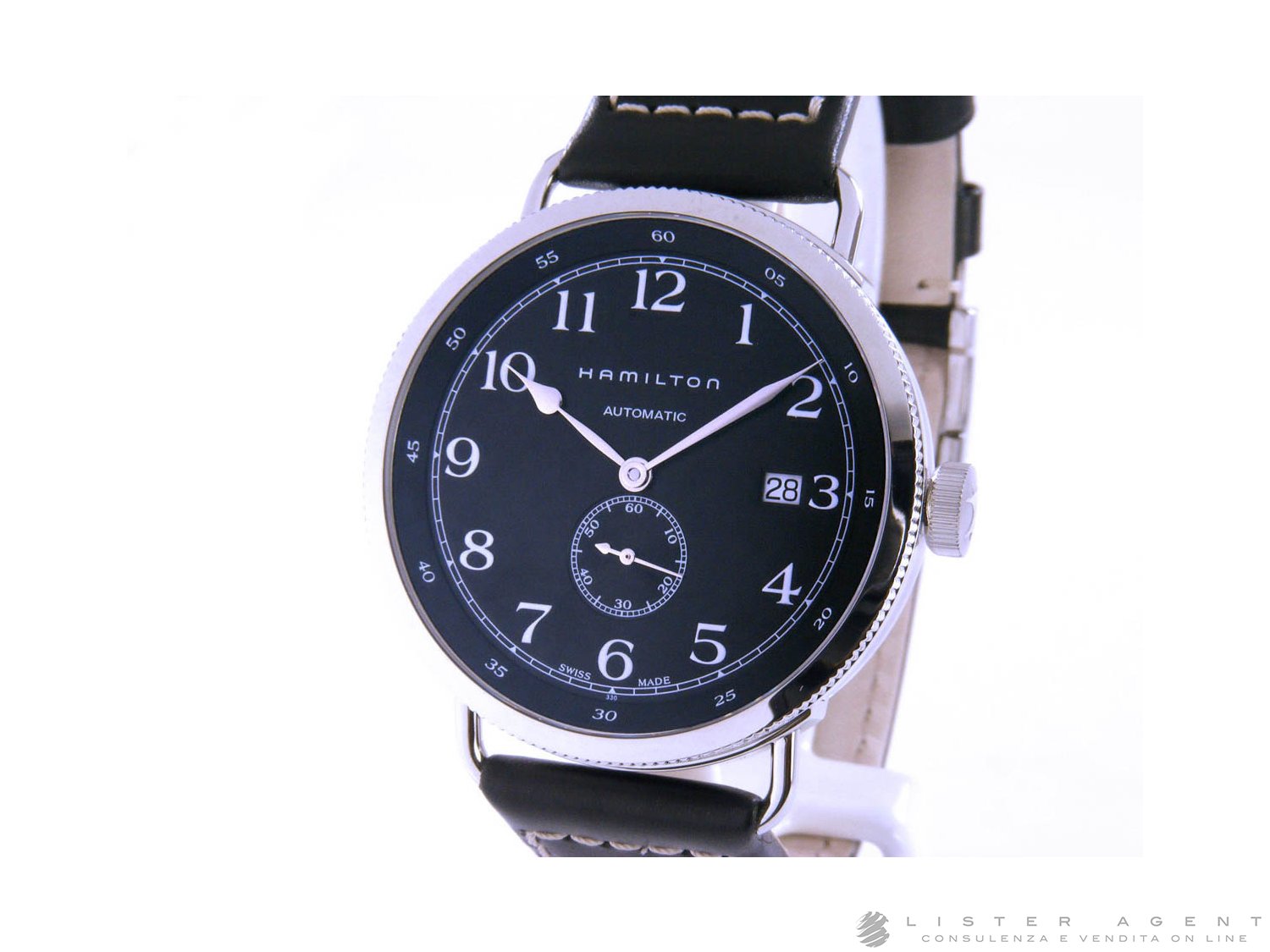 HAMILTON Khaki Navy Pioneer Small Seconds Automatic in steel Black AUT ...
