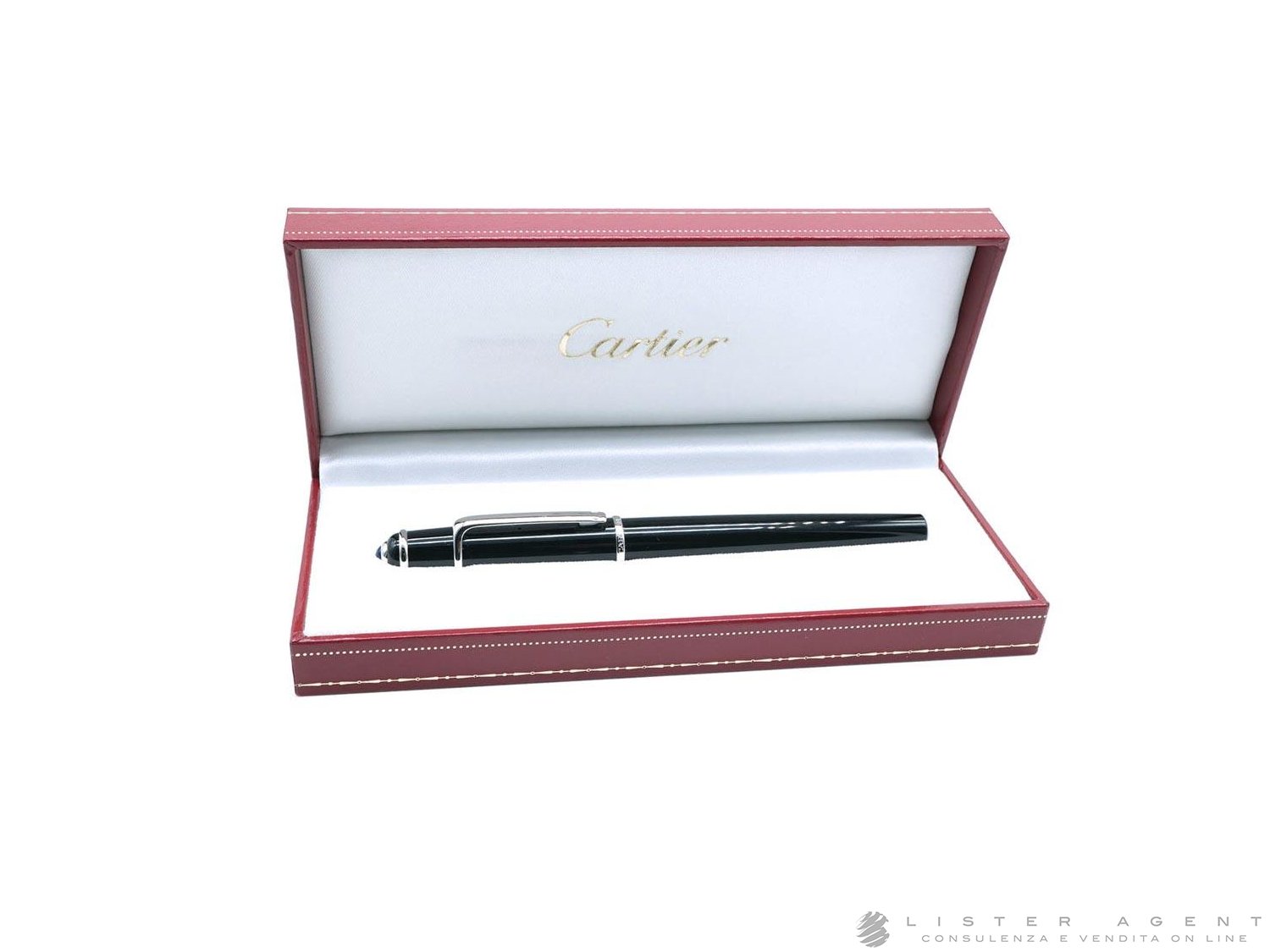 CARTIER penna stilografica Diabolo in resina nera Ref. ST180009. NUOVA ...