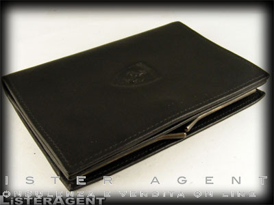 FERRARI wallet with coin purse in black and red leather Ref. FM001510 ...