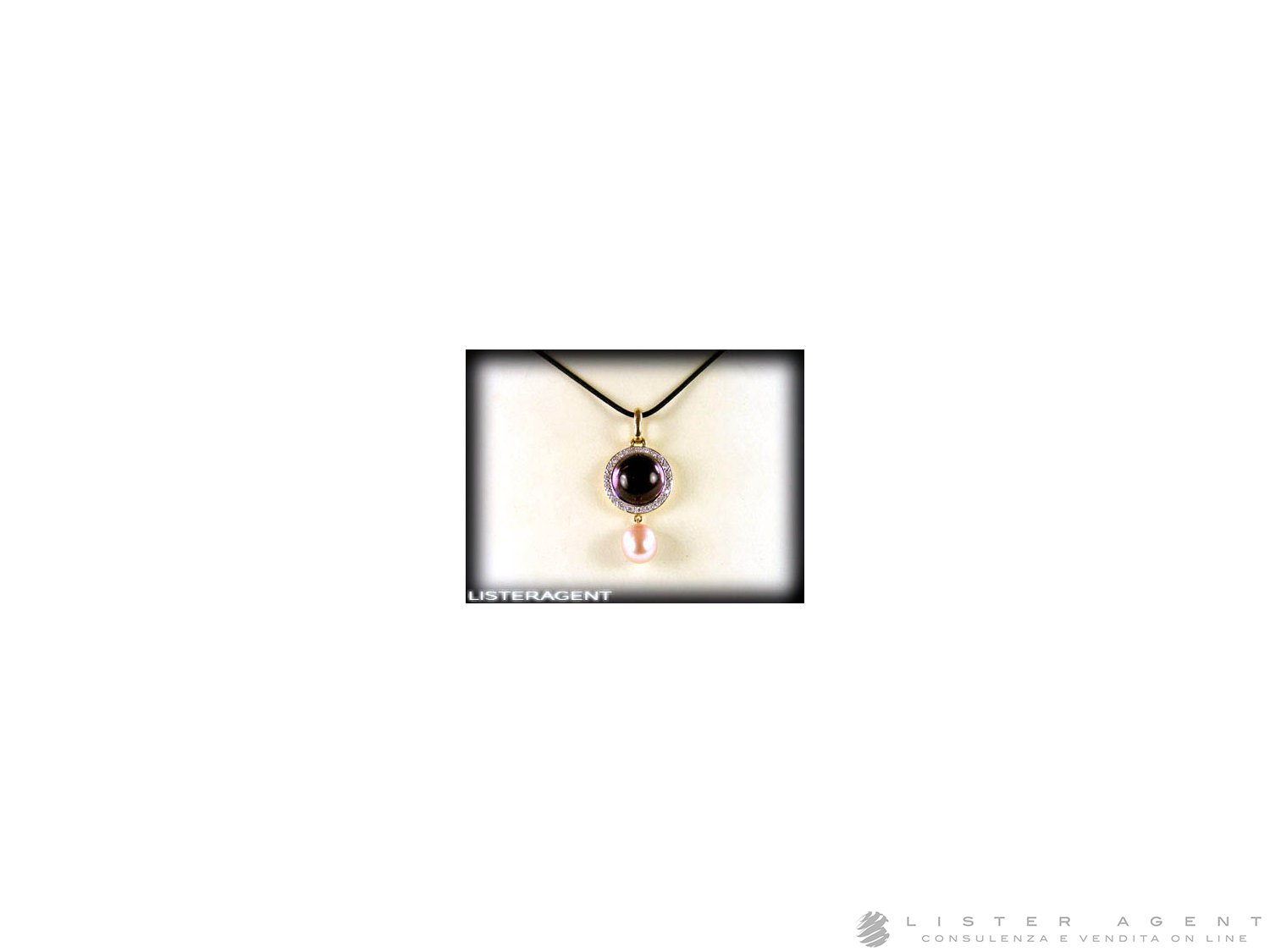 MIMI 'collier en or jaune et blanc 18Kt avec diamants, améthyste et ...