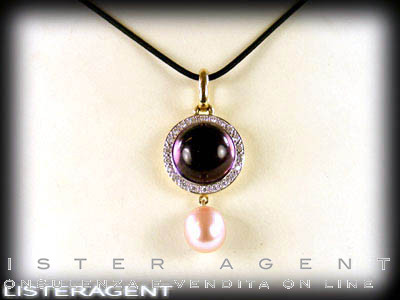 MIMI 'collier en or jaune et blanc 18Kt avec diamants, améthyste et ...