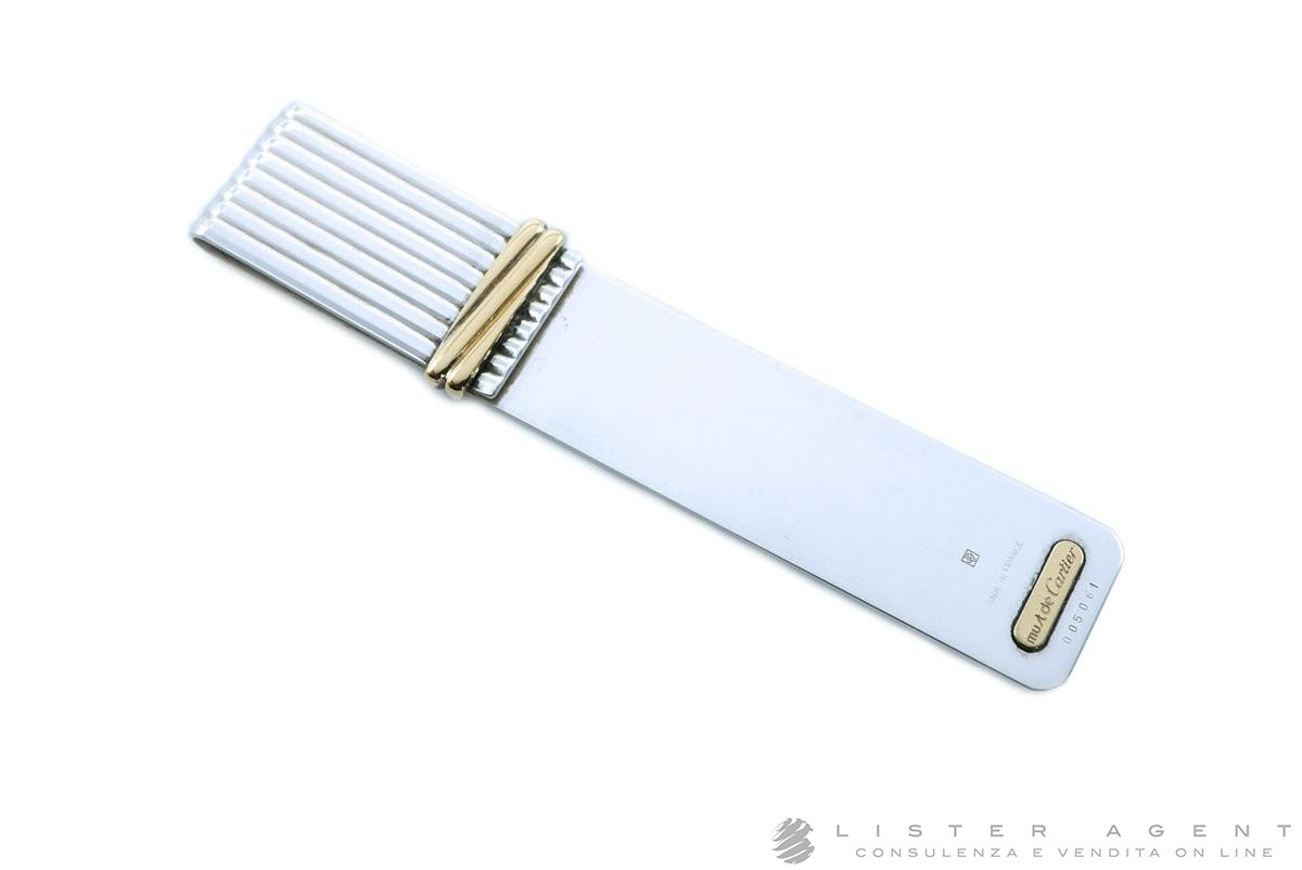 CARTIER marque page Vendôme en acier bicolore Ref. T3200001. NEUF ...