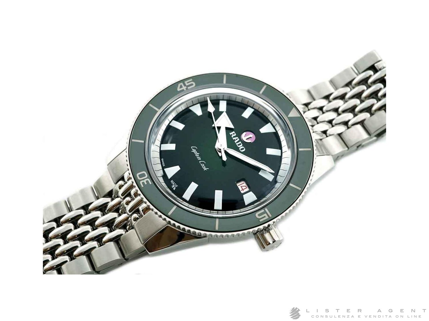 RADO Captain Cook Automatik aus Stahl Grün Ref. R32505313. NEU ...